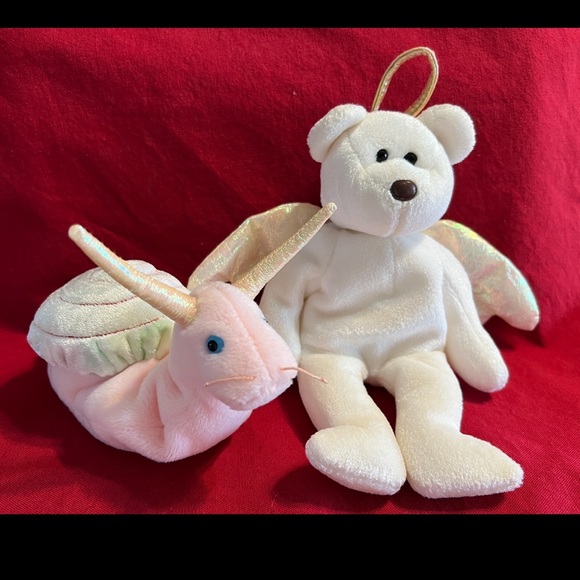 Ty | Toys | Ty Beanie Babies Angel Bear Halo Snail Swirly | Poshmark